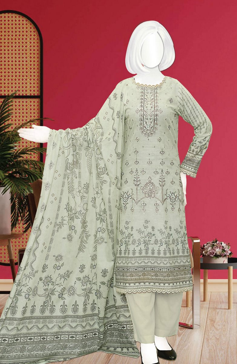 Noor Digital Printed and Embroidered Lawn Collection 2024 DL 124 – Amna ...